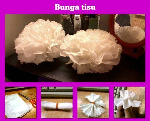 DIARI IBU COMEL: BUNGA TISU BUATAN TANGAN